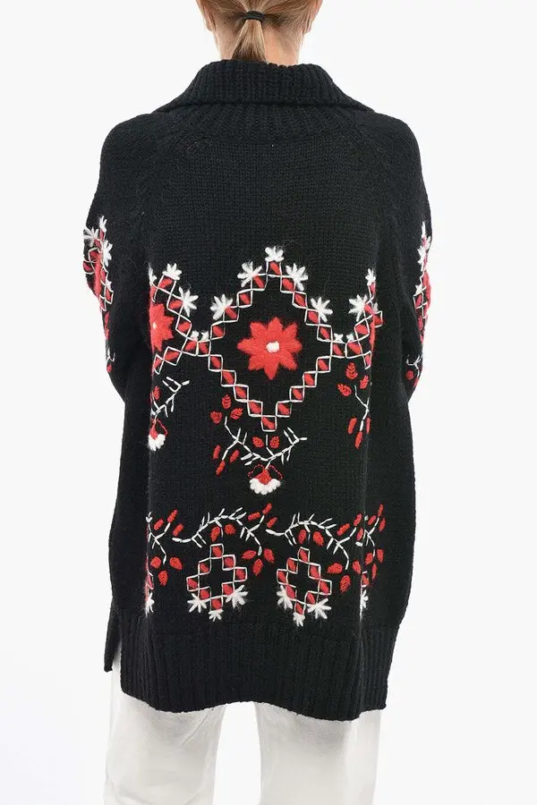 Moncler Embroidered Maxi Cardigan