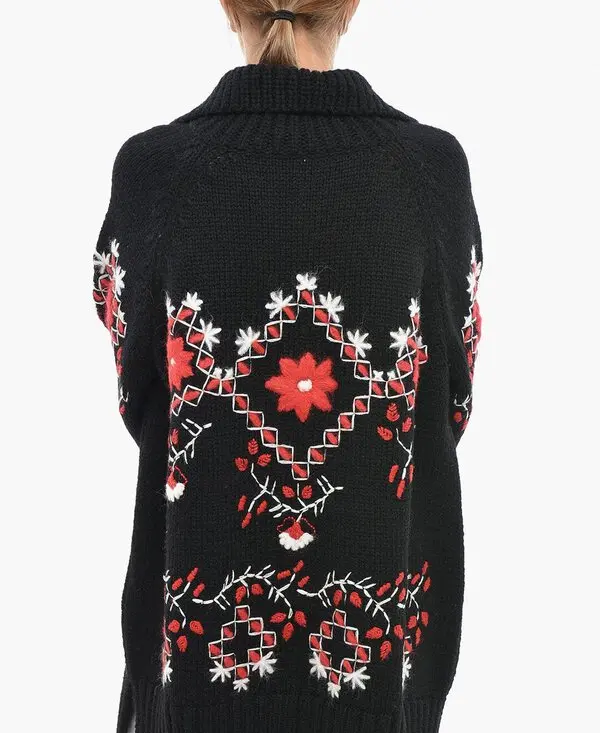 Moncler Embroidered Maxi Cardigan