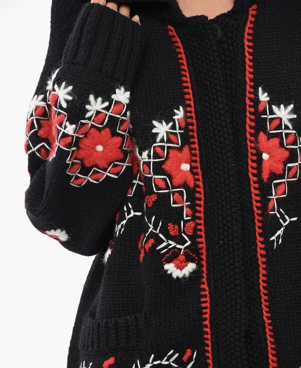Moncler Embroidered Maxi Cardigan