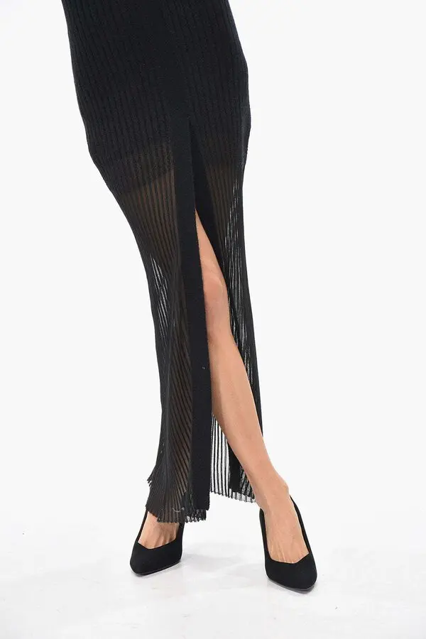 Attico Fitted V-neck Dress