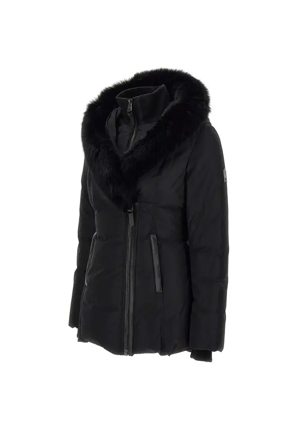 Mackage Fur-trimmed Hooded Short Zip Puffer Jacket