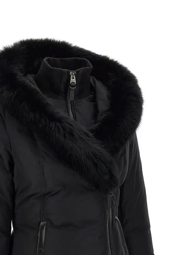 Mackage Fur-trimmed Hooded Short Zip Puffer Jacket