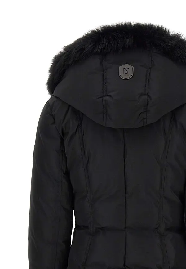 Mackage Fur-trimmed Hooded Short Zip Puffer Jacket