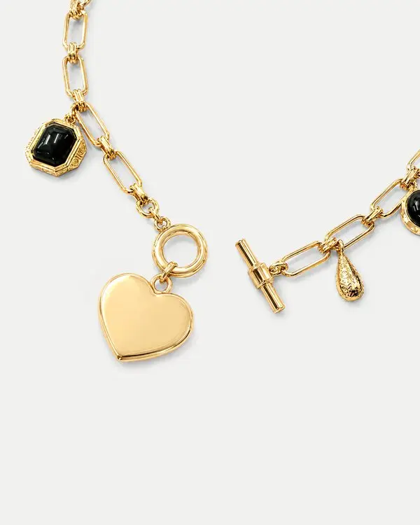 Veronica Beard Onyx Charm Pendant Necklace