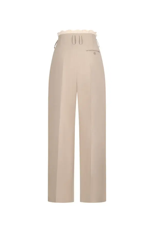 Magda Butrym Scalloped High-waist Wide-leg Pants