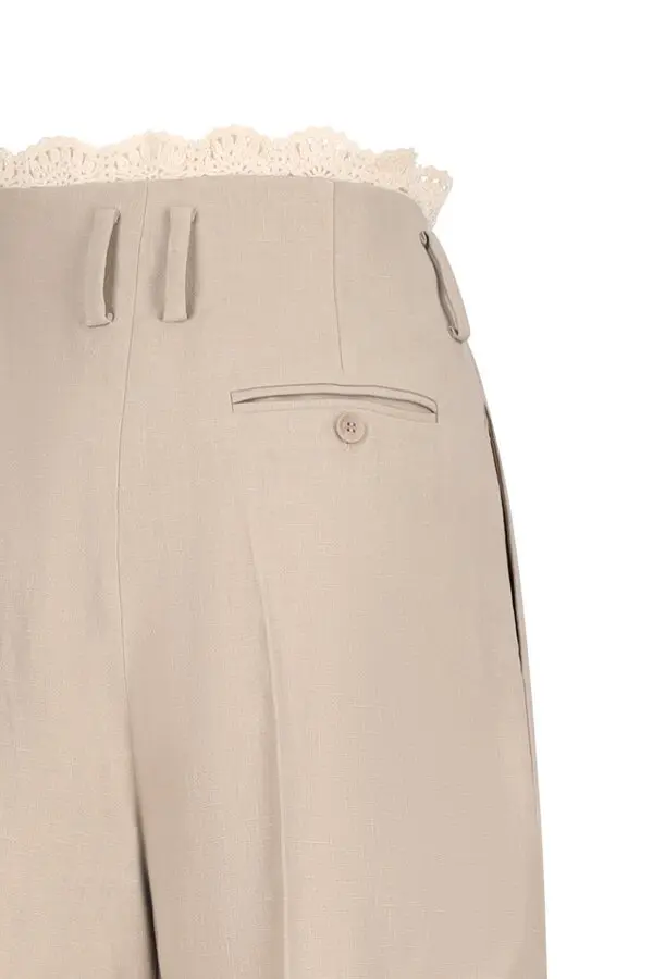 Magda Butrym Scalloped High-waist Wide-leg Pants