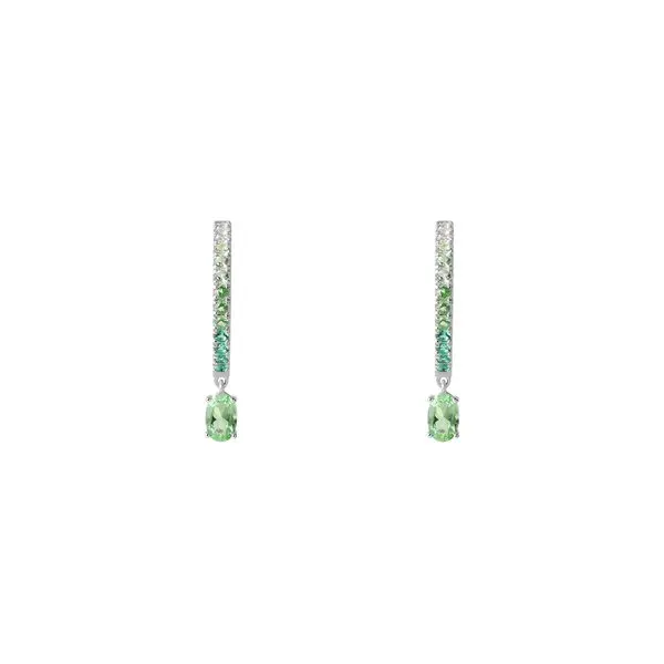 Arte Madrid Sprinkles Hoop Earrings Emerald - Green