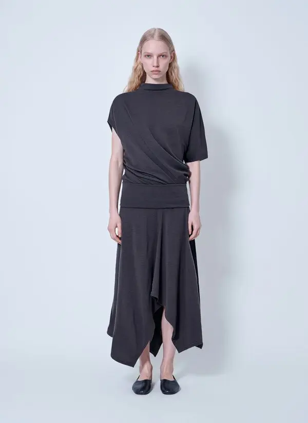 LEMAIRE Twisted Dress - Dark Grey