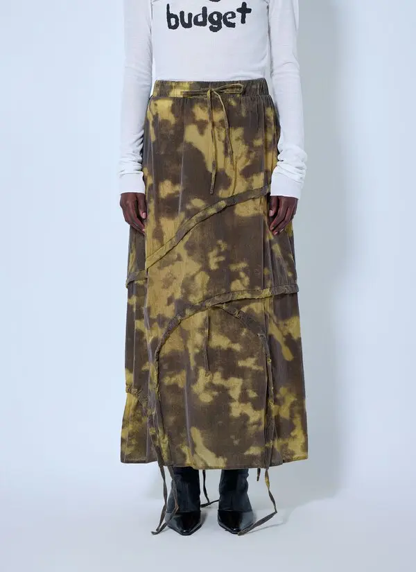 LUEDER Vortex Ruched Skirt - Khaki
