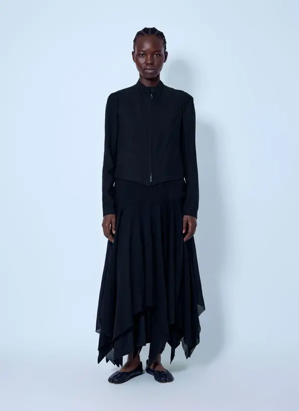 LIMI FEU Gusseted Stand Collar Blouson
