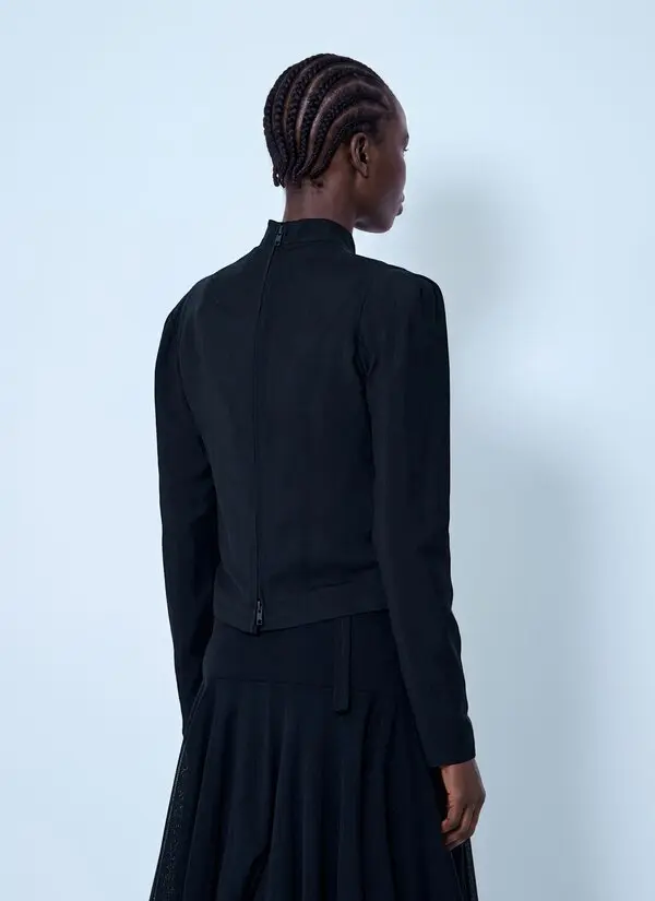 LIMI FEU Gusseted Stand Collar Blouson