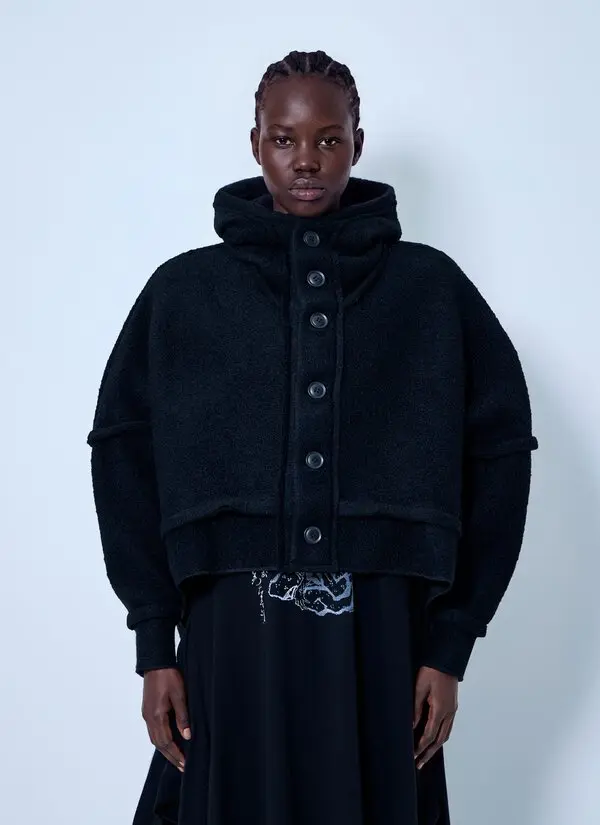 LIMI FEU Pile Out Seam Design Jacket - Black