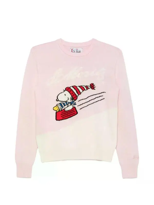MC2 SAINT BARTH X Peanuts New Queen C Snoopy-intarsia Sweater