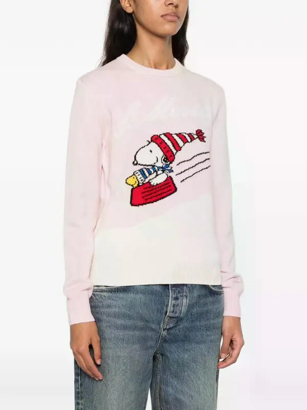 MC2 SAINT BARTH X Peanuts New Queen C Snoopy-intarsia Sweater