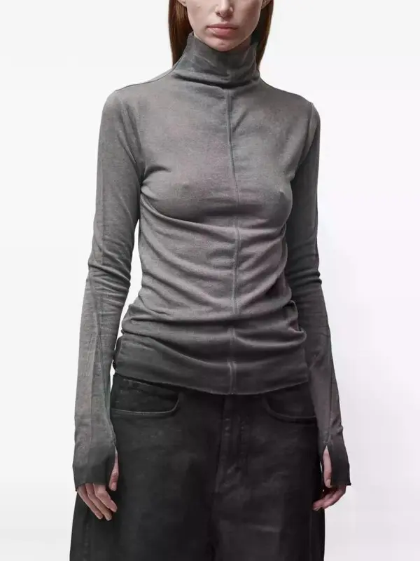 THOM KROM Cold-dye Thumb-slot T-shirt