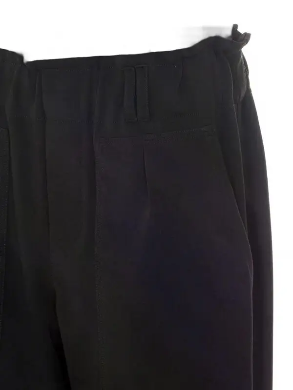 RUE DU BAC High-waisted Elasticated Trousers - Black