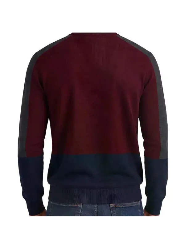 HARMONT & BLAINE Colour-block Embroidered-logo Sweater
