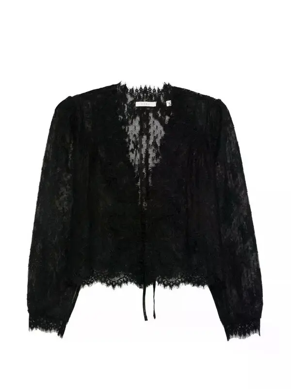 DÔEN Amaline Lace-trimmed Top - Black