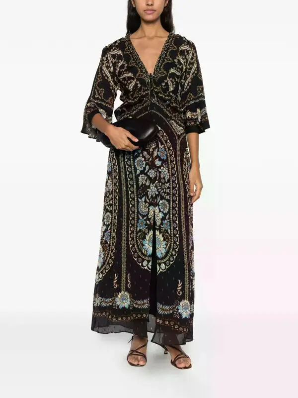 Farm Rio Daniela Floral-print Ruffled Maxi Dress