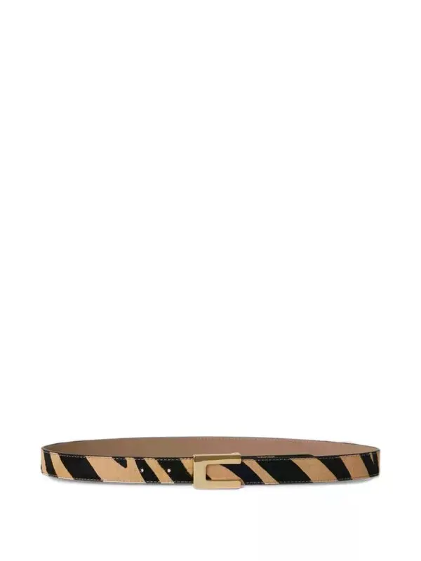 B-low The Belt Nate Zebra-print Calf Hair Belt - Brown