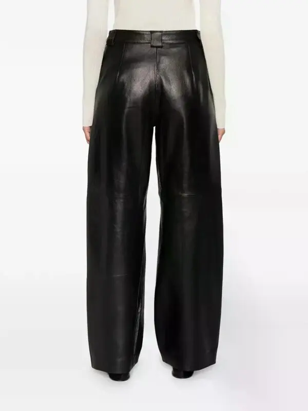Liviana Conti Wide-leg Leather Trousers