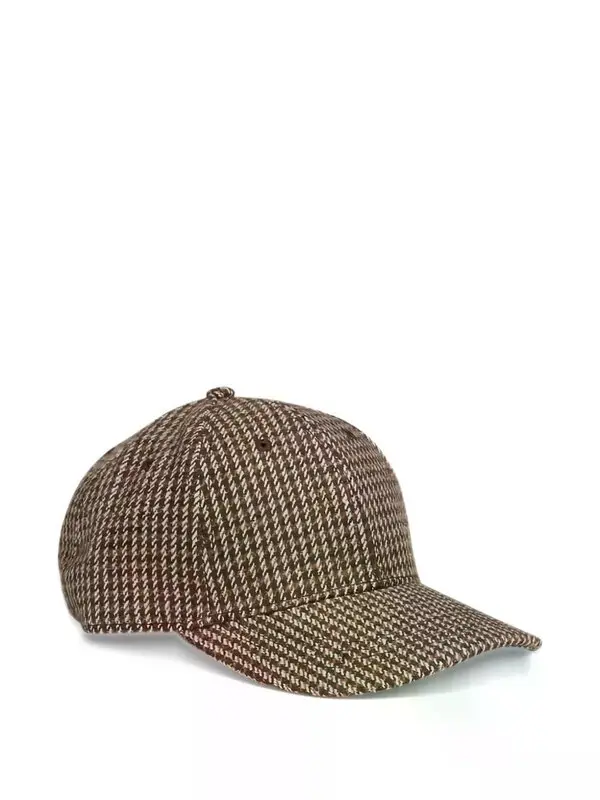 Maison123 Gabby Houndstooth-pattern Baseball Cap - Brown