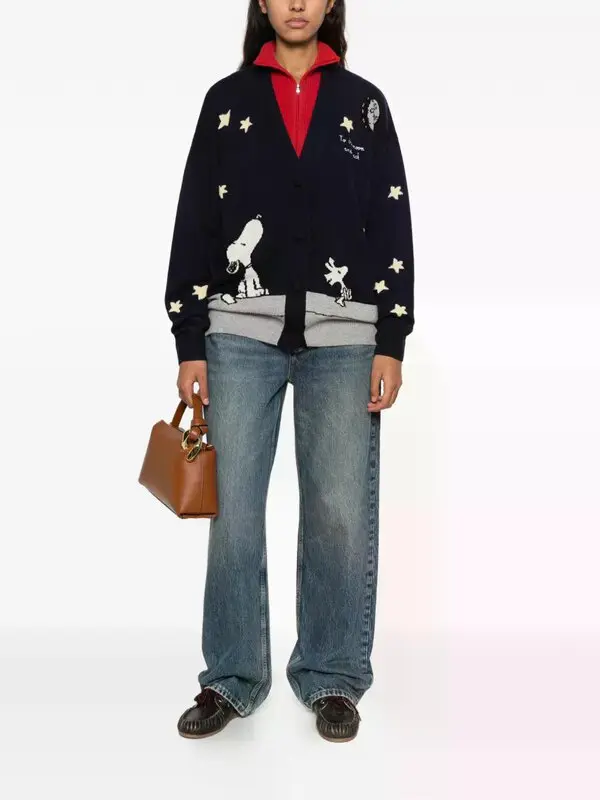MC2 SAINT BARTH X Peanuts Sasi Snoopy-intarsia Cardigan
