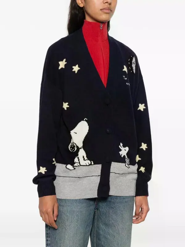 MC2 SAINT BARTH X Peanuts Sasi Snoopy-intarsia Cardigan