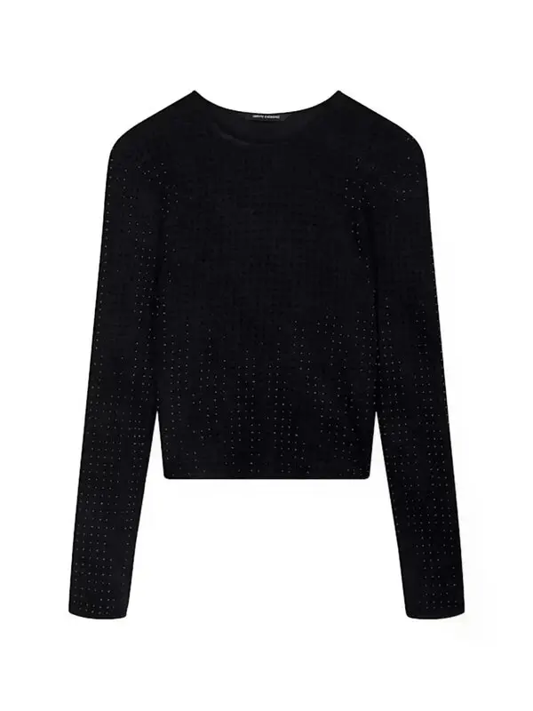 Armani Exchange Strass-embellished Long-sleeve Sweater