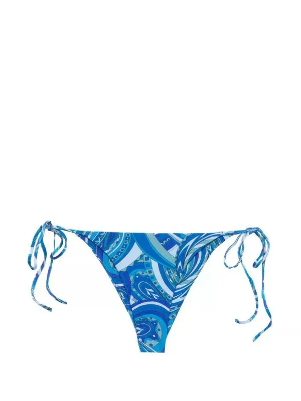 Faithfull The Brand Leo Paisley-print Bikini Bottoms - Blue
