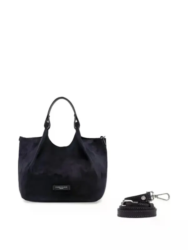 GIANNI CHIARINI Dua Suede Logo-patch Shoulder Bag