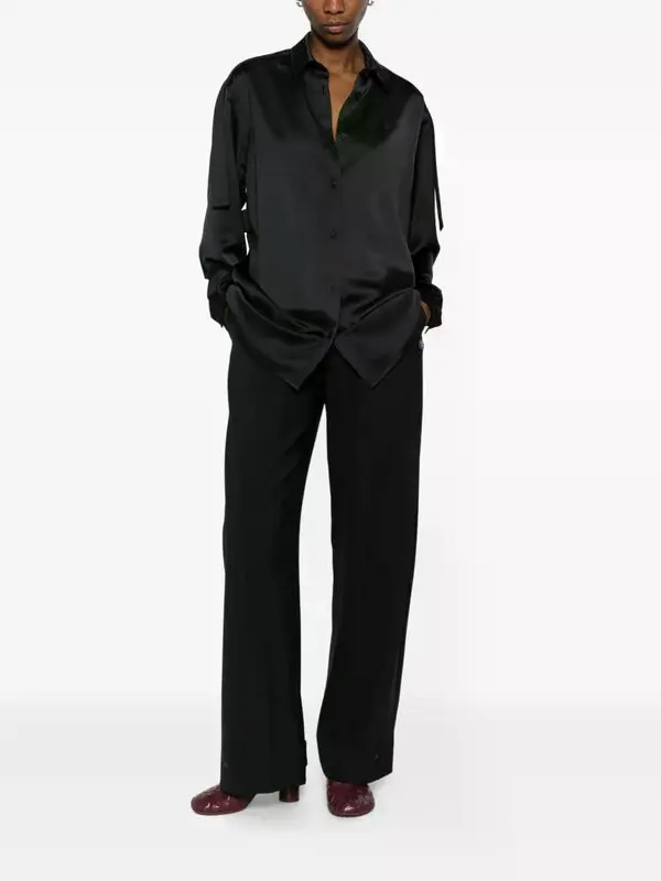 Moncler X Ee72 Logo-patch Button-up Shirt - Black