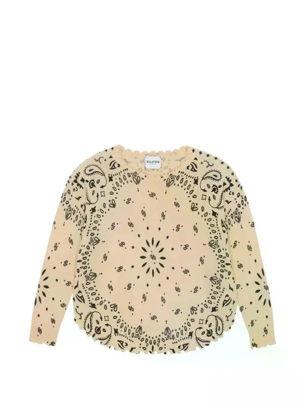 KUJTEN Paisley-print Sweater - Neutrals