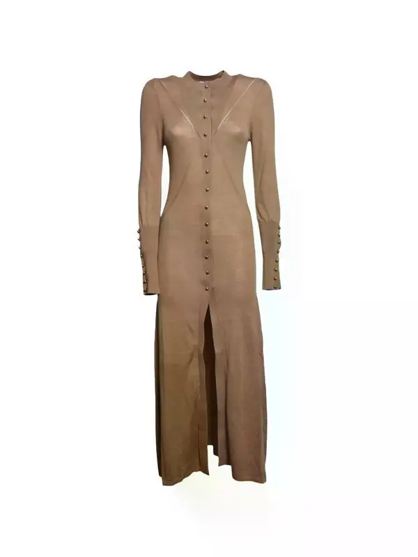 Rabanne Wool Long-sleeve Cardigan - Neutrals