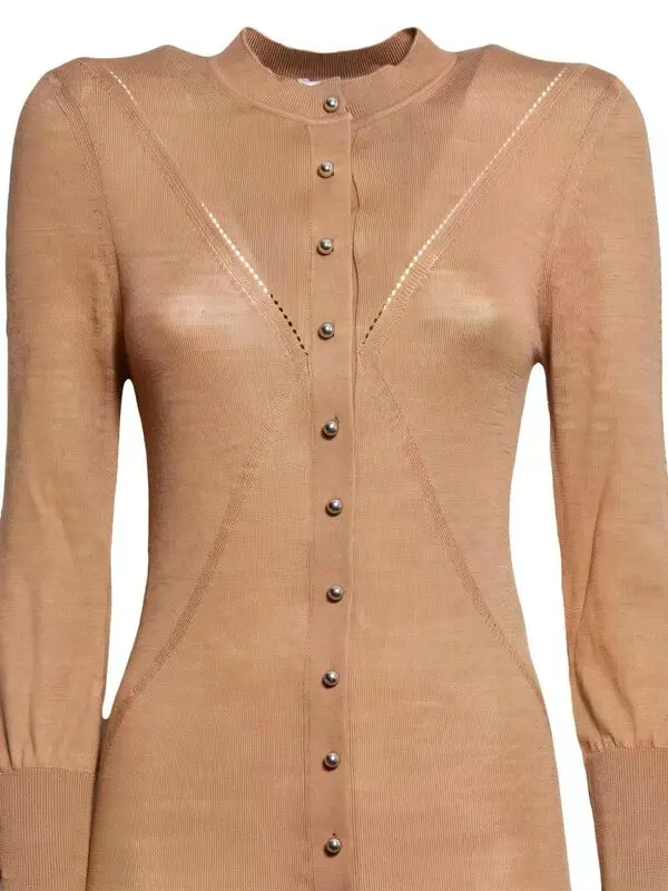 Rabanne Wool Long-sleeve Cardigan