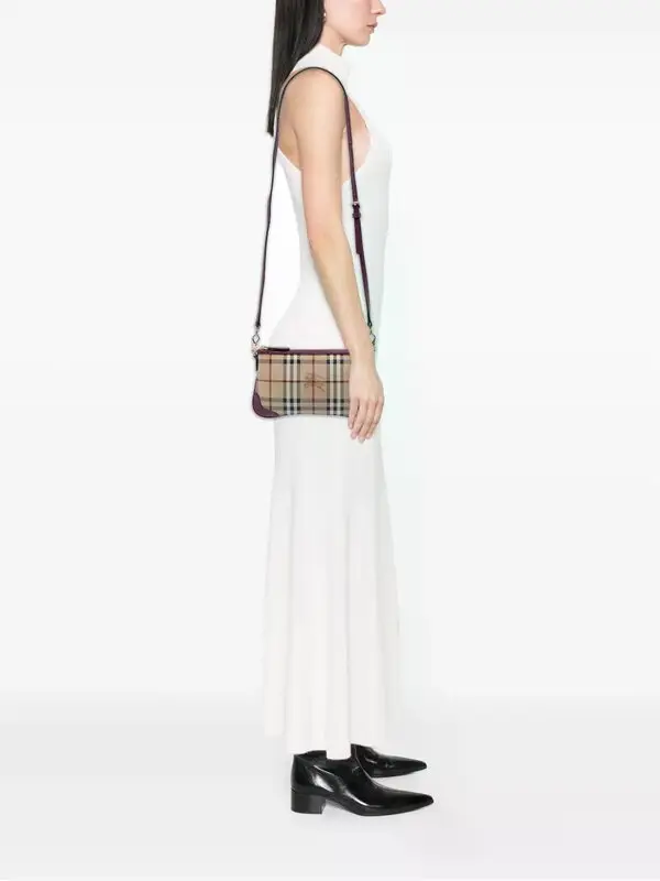 Burberry 2000-2017 Haymarket Check Coated Canvas Peyton Crossbody Bag