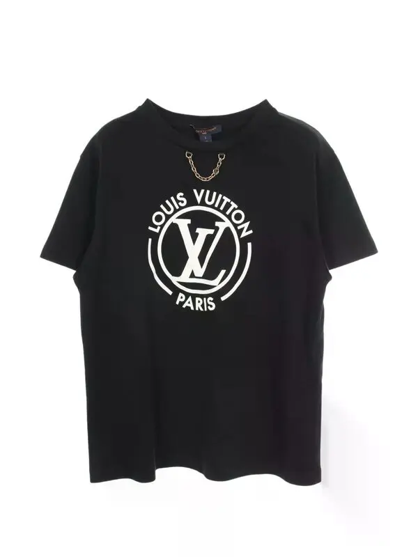 LOUIS VUITTON Chain-link Logo-print T-shirt