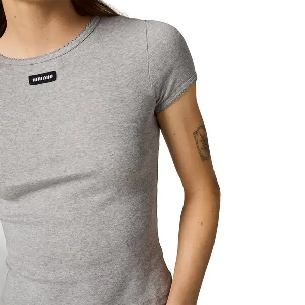 Miu Miu Ribbed T-shirt