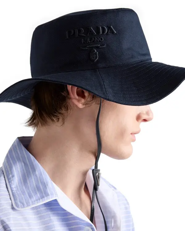 Prada Wide-brimmed Drill Hat
