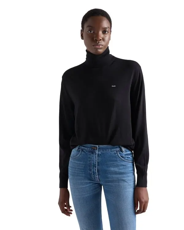 Prada Worsted Wool Turtleneck Sweater