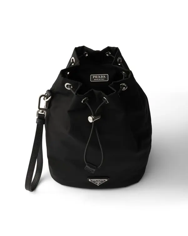 Prada Re-nylon And Saffiano Leather Pouch