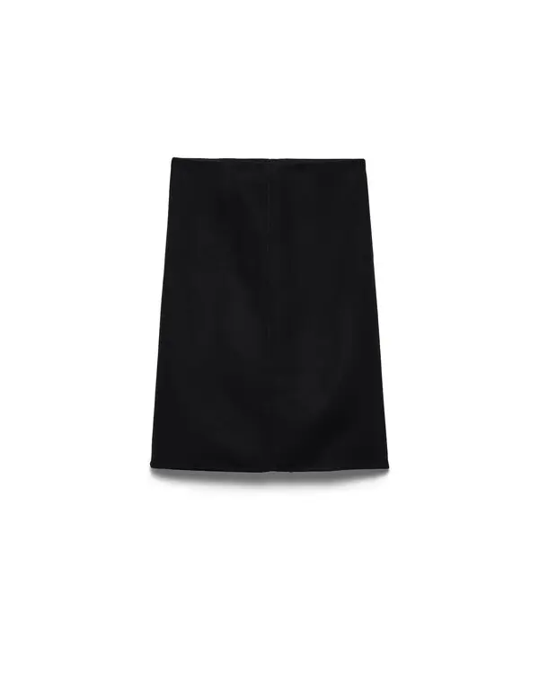 Prada Double Cloth Midi Skirt