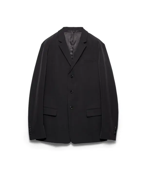 Prada Single-breasted Stretch Technical Fabric Jacket