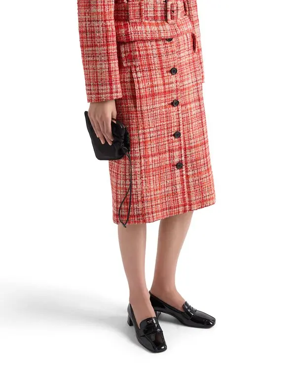 Prada Tweed Midi Skirt