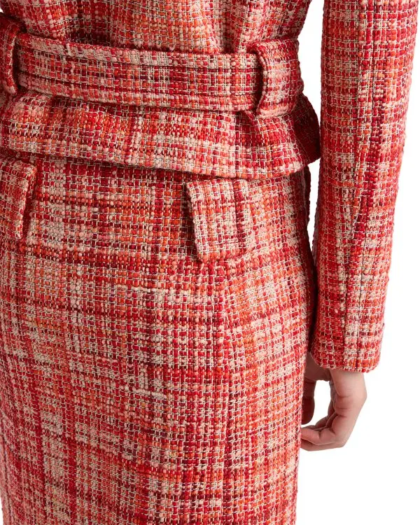 Prada Tweed Midi Skirt