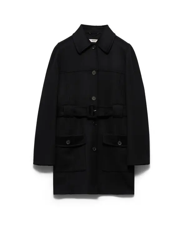 Prada Single-breasted Double Cloth Caban Jacket