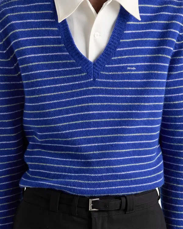 Prada Cashmere V-neck Sweater
