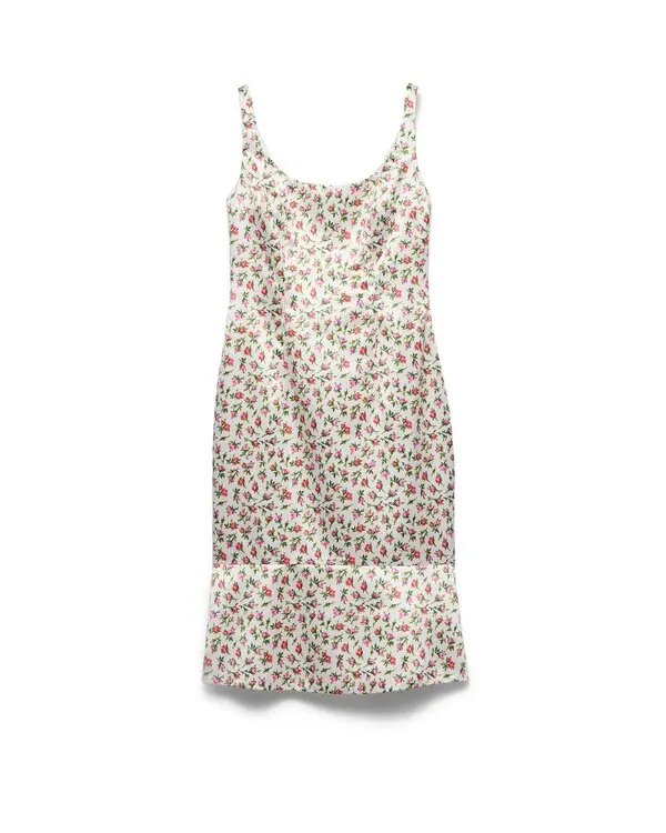 Prada Printed Duchesse Dress - Neutral