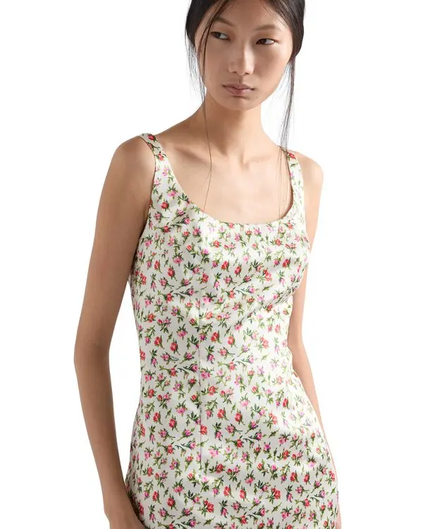 Prada Printed Duchesse Dress