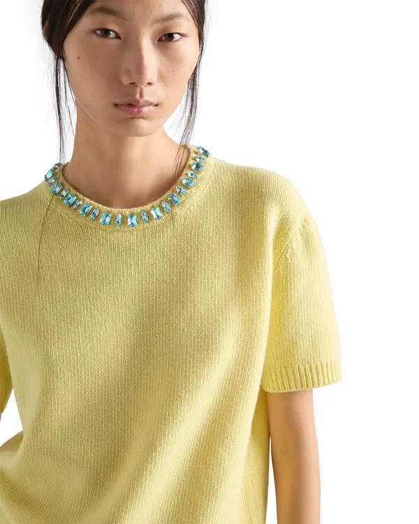 Prada Wool And Cashmere Crew-neck Sweater